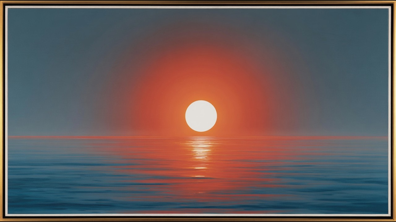 Frame TV Art 4K Ocean Sunset Minimal 🌅 Clean Horizon Screensaver Relaxing Ambience