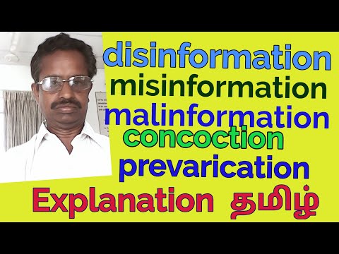 Disinformation campaign #misinformation #tamilgrammar malinformation,concoction