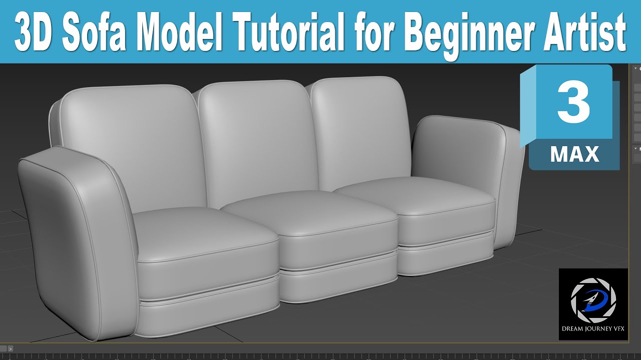 How to Create a 3D Model Sofa in Autodesk 3Ds Max 2023