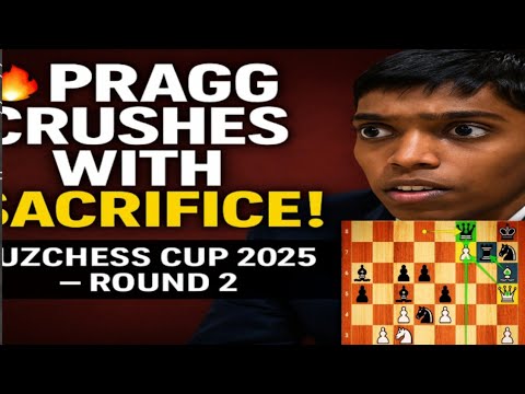 🇮🇳 Praggnanandhaa R vs. 🇺🇿 Shamsiddin Vokhidov | 2nd UzChess Cup 2025, Round 2: