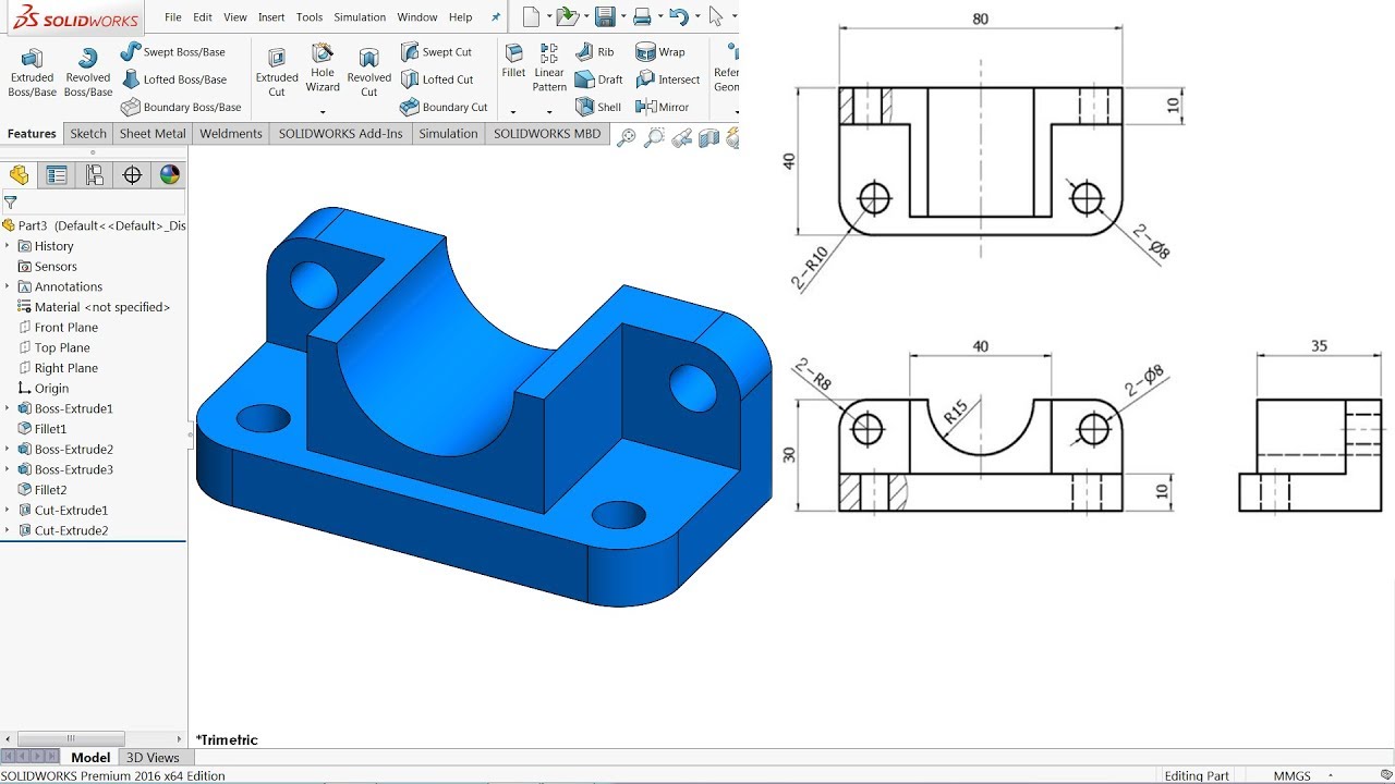 SolidWorks Tutorial for beginners Exercise 60