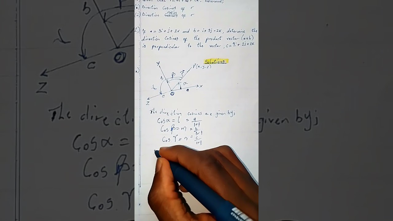 SOLUTION TO VECTOR ASSIGNMENT