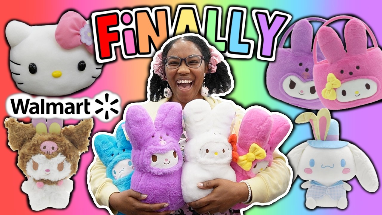 🐣🌈 SANRIO Hunting x Walmart! HELLO KITTY Easter Basket, PEEPS Plushies, and HAUL!
