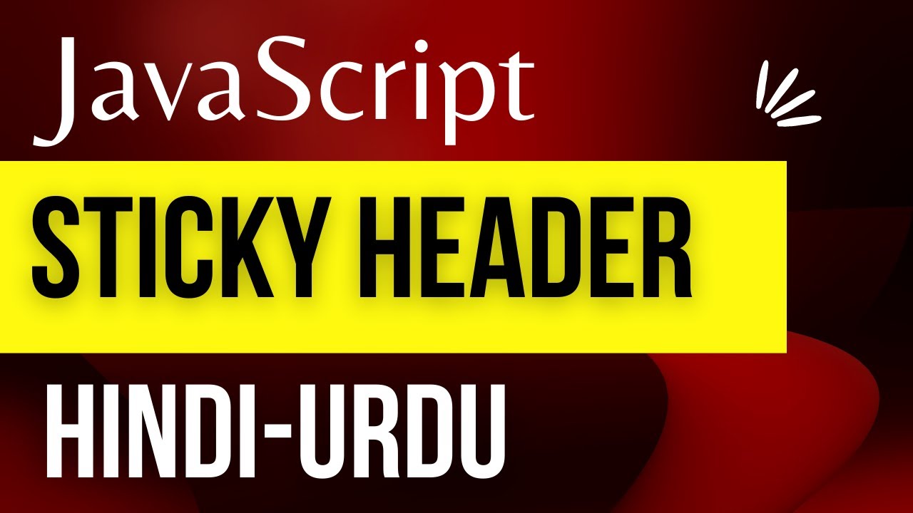 Sticky Header After Scrolling Down JavaScript Mini Project