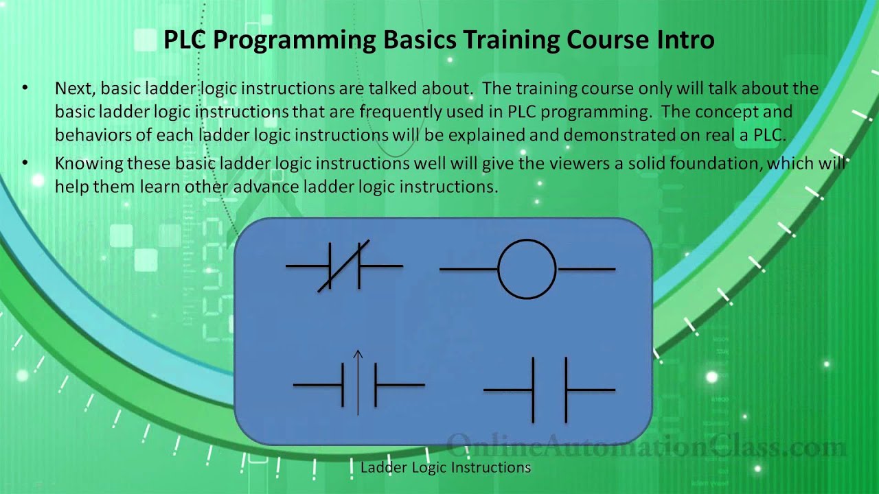 PLC TRAINING COURSE:  PLC PROGRAMMING BASICS INTRO