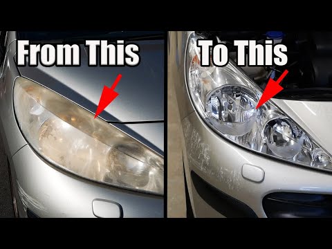Restoring Faded Headlights on a 15 Year Old Peugeot