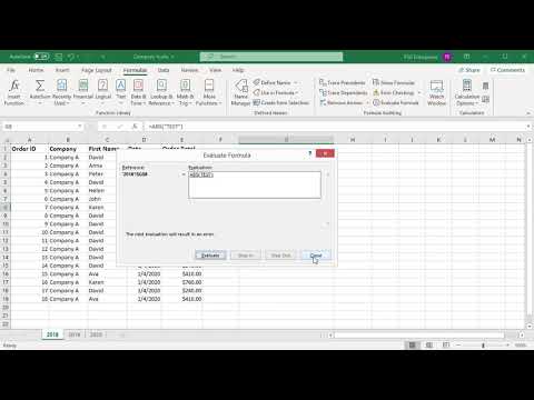 How to Edit Formulas in Excel - Office 365