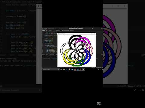 amazing turtle python code #shprts #design #codingart