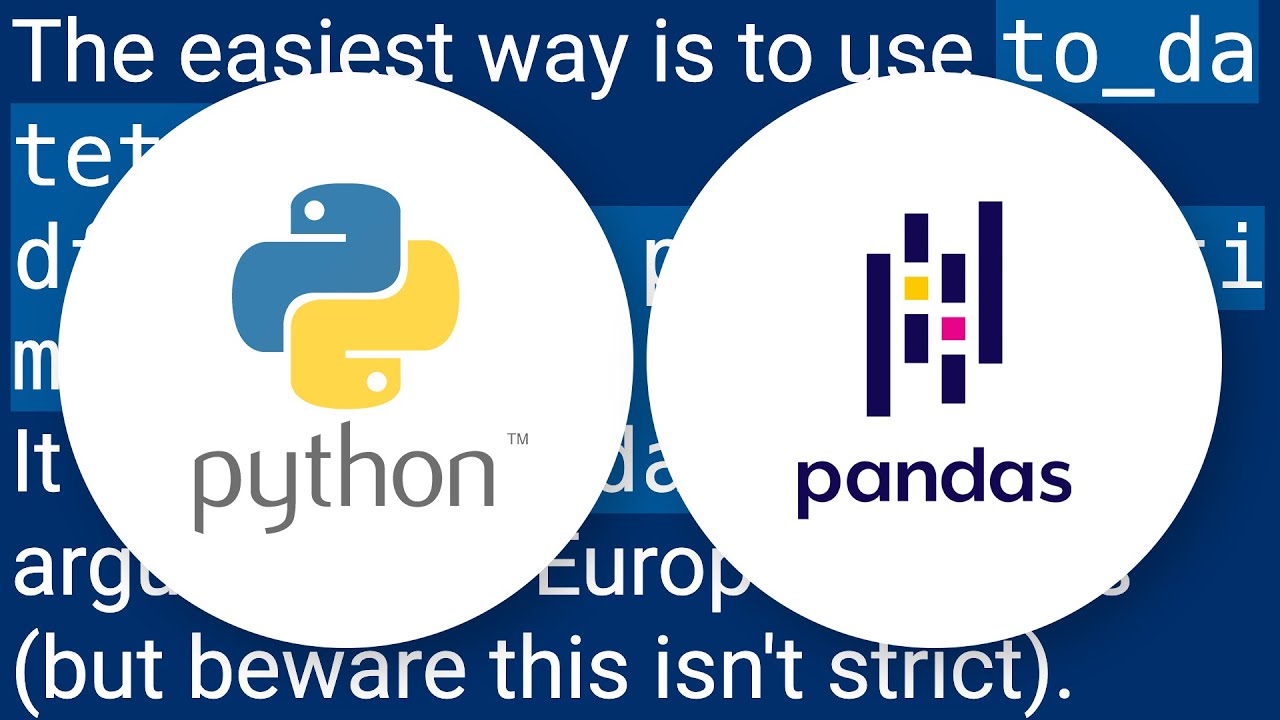 Convert DataFrame column type from string to datetime