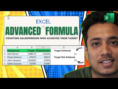 “POWERFUL" Formula to Count Sales Target-Achievement in Excel