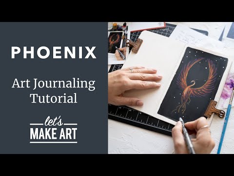 Phoenix π₯ Easy Art Journaling Tutorial by Jesse Petersen of Let's Make Art (DIY Mixed Media Art)
