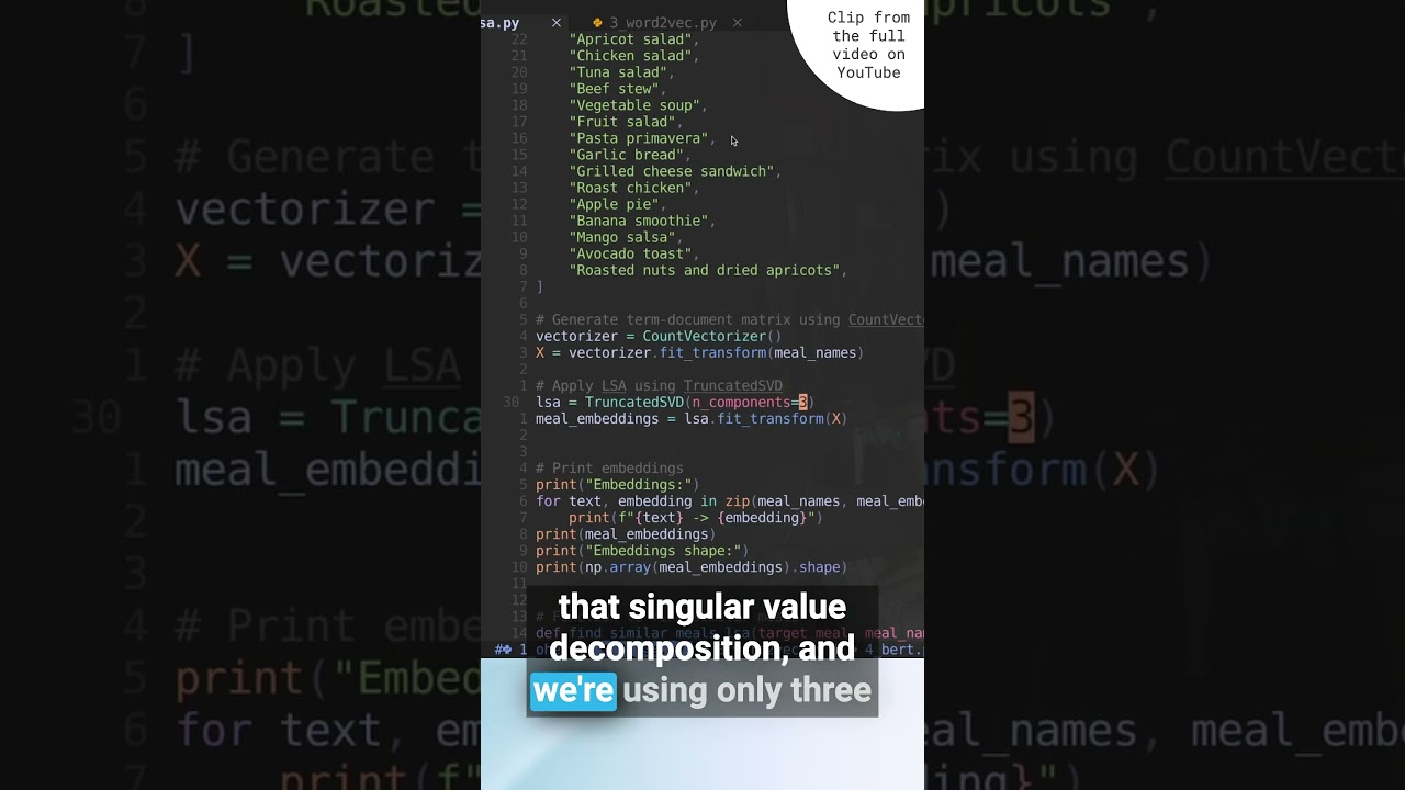 📜 ✍🏻 OG embeddings with LSA