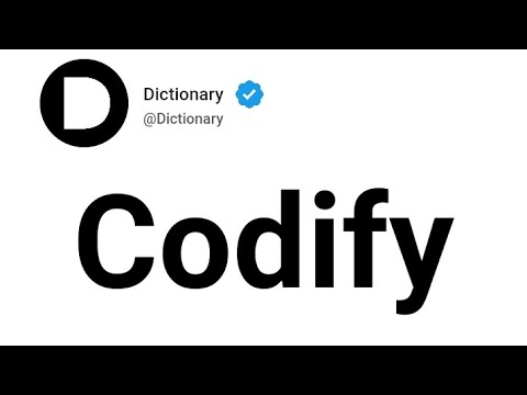 Codify Meaning In English