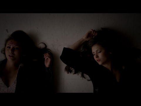 The Vampire Diaries 4x23 Elena and Katherine fight, Elena turns Katherine human