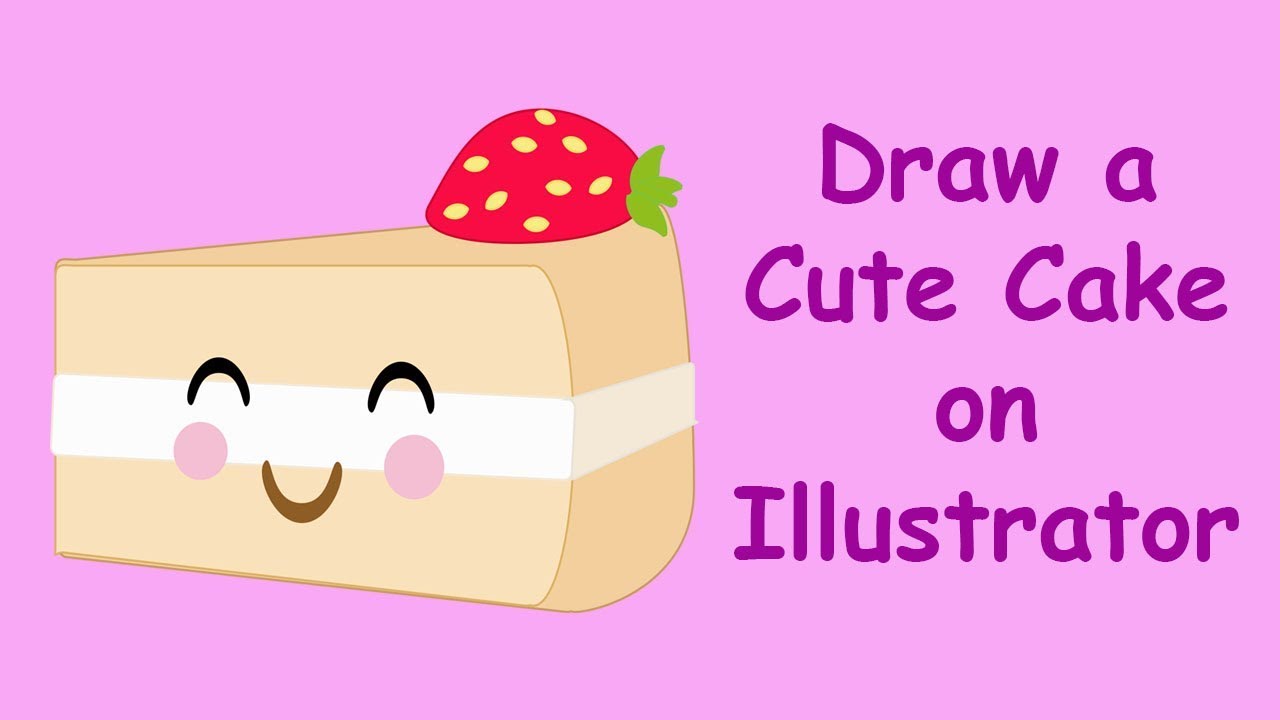 How to Draw a Strawberry Cake on Illustrator