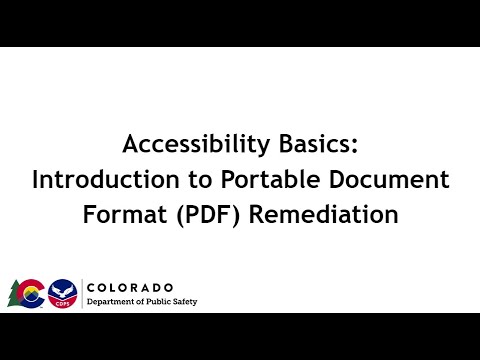 Accessibility Basics: Intro to PDF & Microsoft Word Remediation