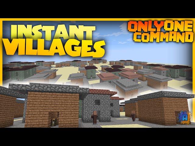 Village Generator with only one command block! | Spawns Villages in seconds! Minecraft Map