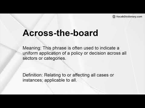 Across-the-board Meaning