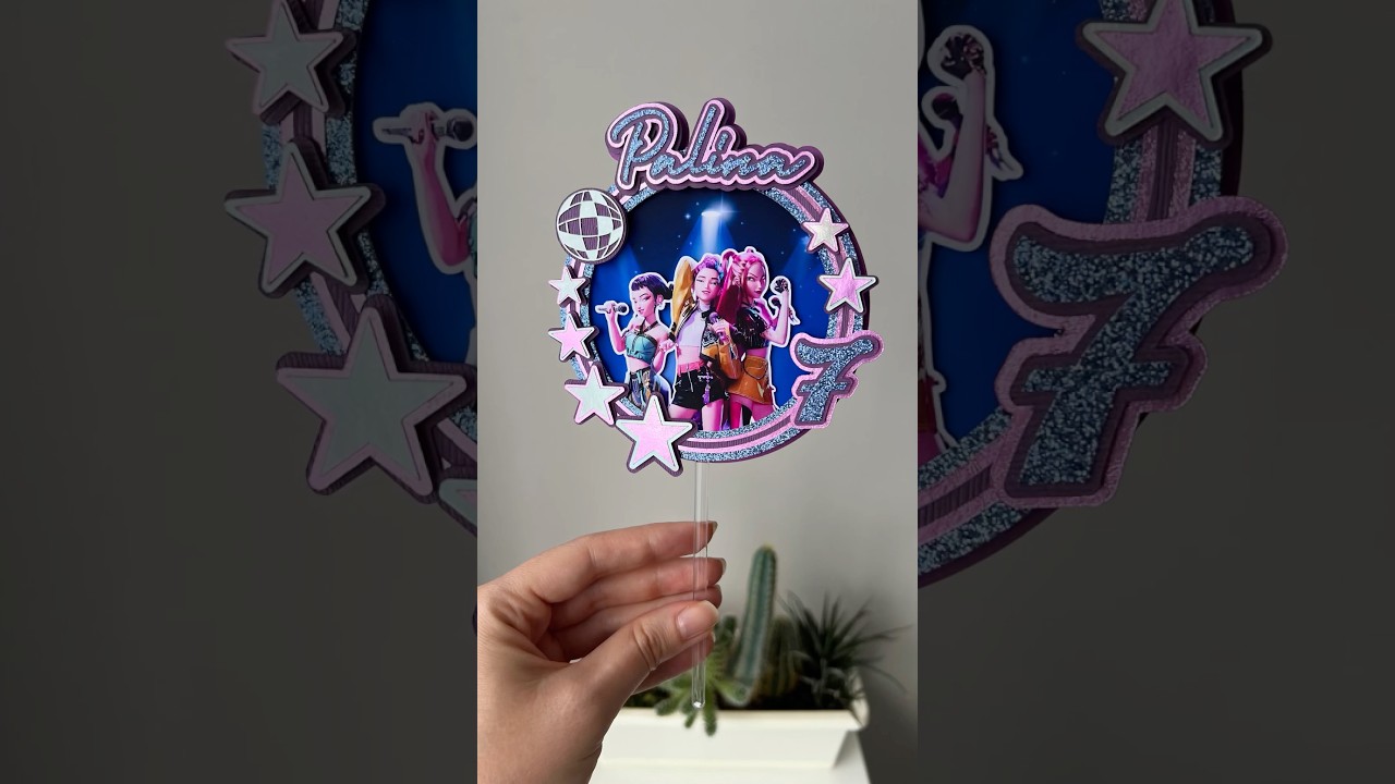 KPop Demon Hunters Birthday Cake Topper