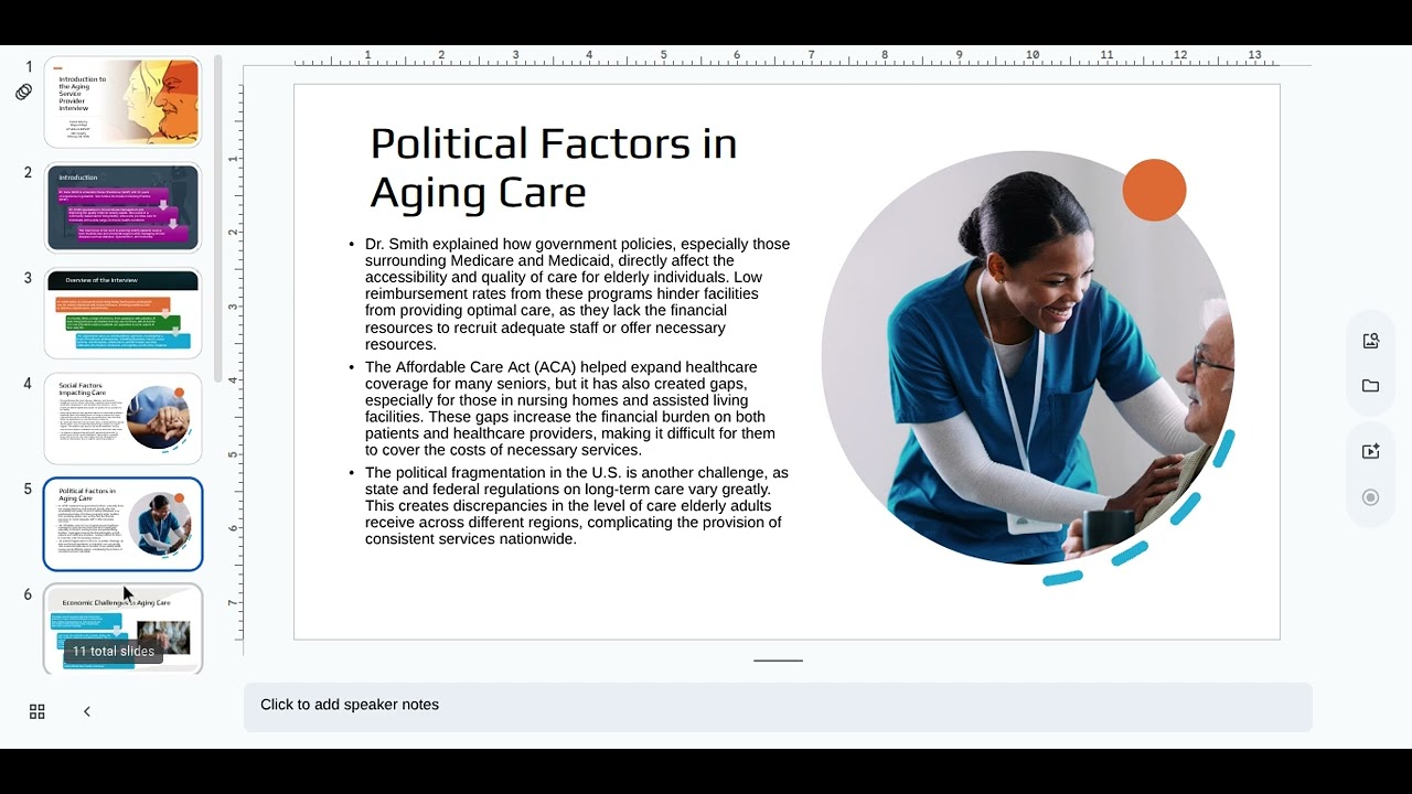 Introduction to the Aging Service Provider Interview PRESENTATION 14 pptx   Google Slides   Screenca