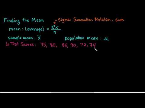 Finding the Mean