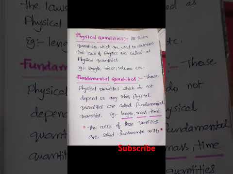 physics,#shorts#, #units and dimensions#, definitions, basics, types of physical quantities