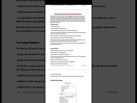 food plant design lectures 1