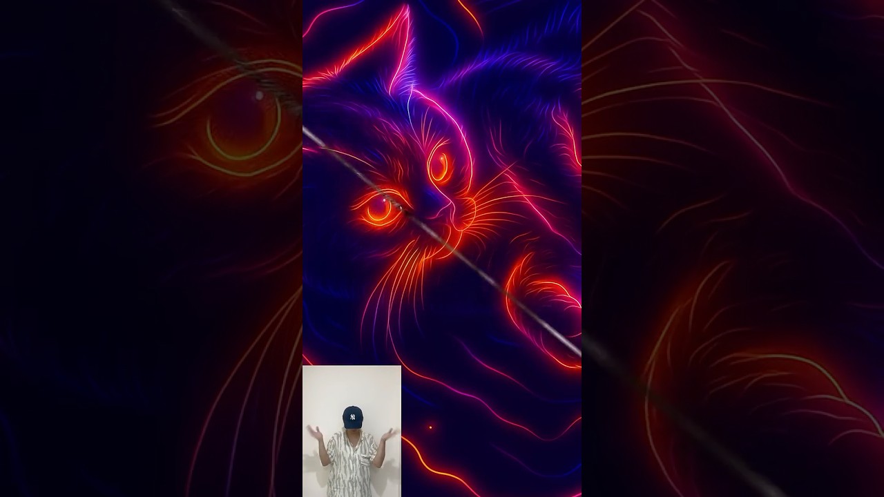 ❤Cats transform! Neon lights flash🥰Silver Gradient✅️ #pets #animals #cute #puppytraining #love #cat