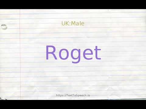 How to pronounce roget
