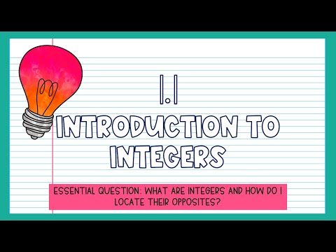 6th Grade Accelerated Math | 1.1 Intro to Integers