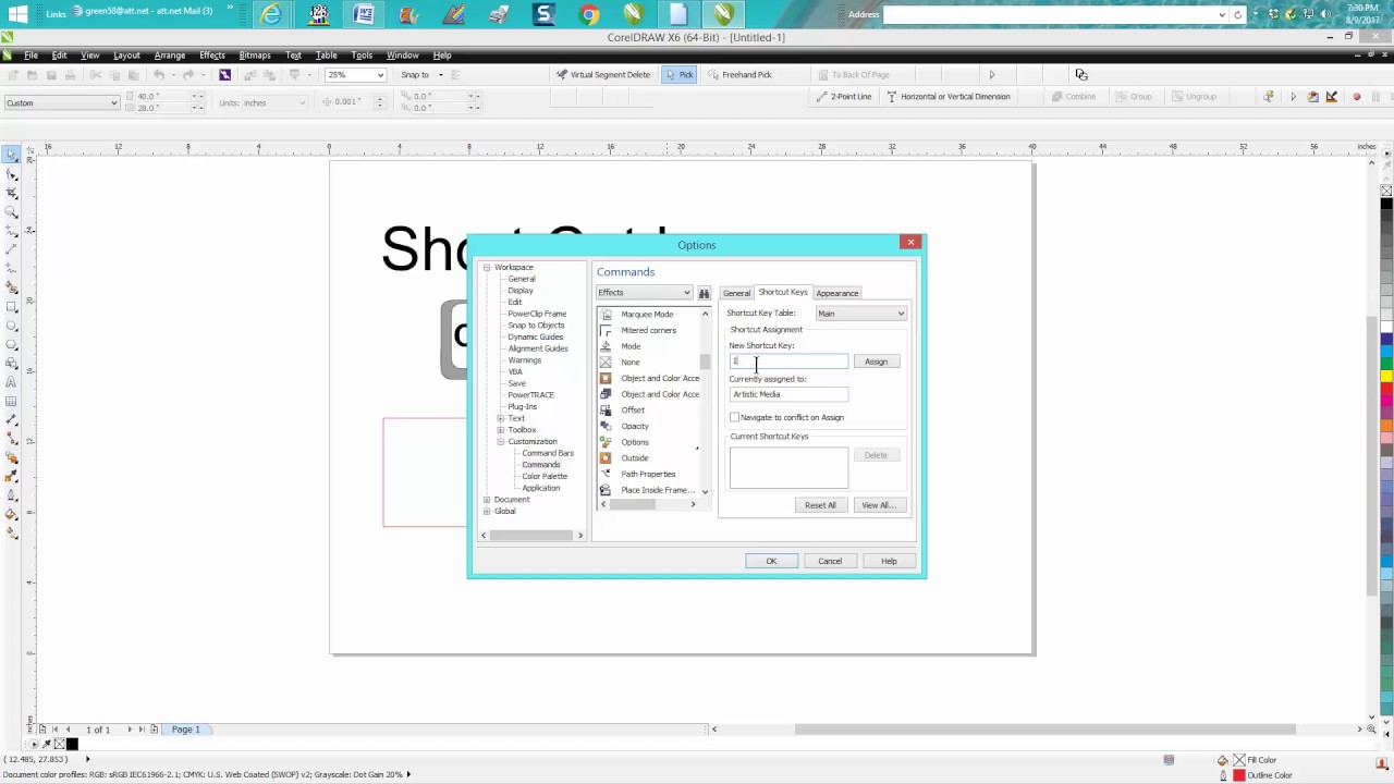 Corel Draw Tips & Tricks Short Cut Keys Ctrl J