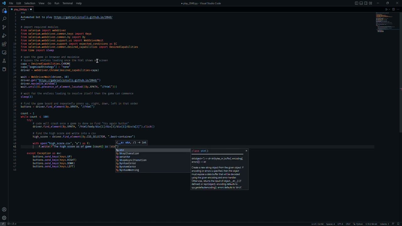 I Built a Python Bot That Can Play the 2048 Game in 10 Minutes!