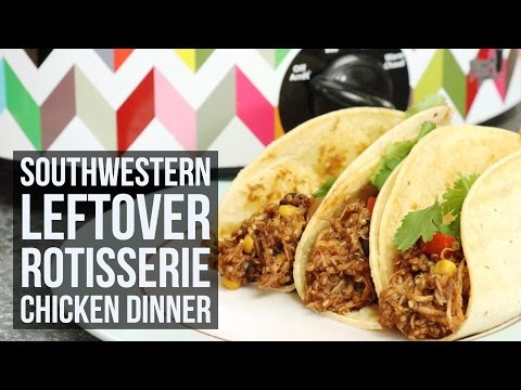 Southwestern Slowcooker Leftover Rotisserie Chicken Dinner | Easy Crockpot Dinner Recipe by Forkly