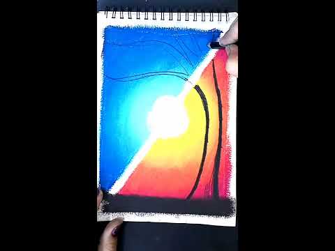 #shorts Easy ! 2 different types of scenery drawing with soft pastels
