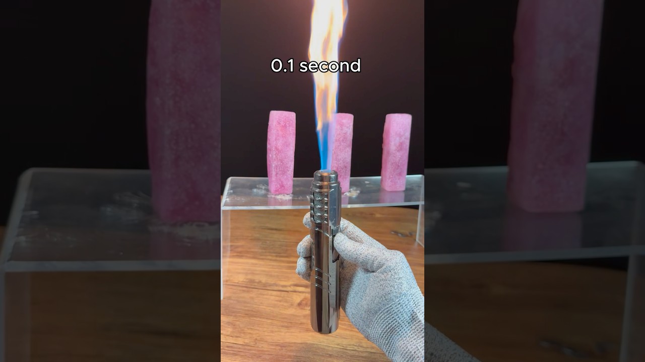 Powerful Lighter vs Ice Cubes