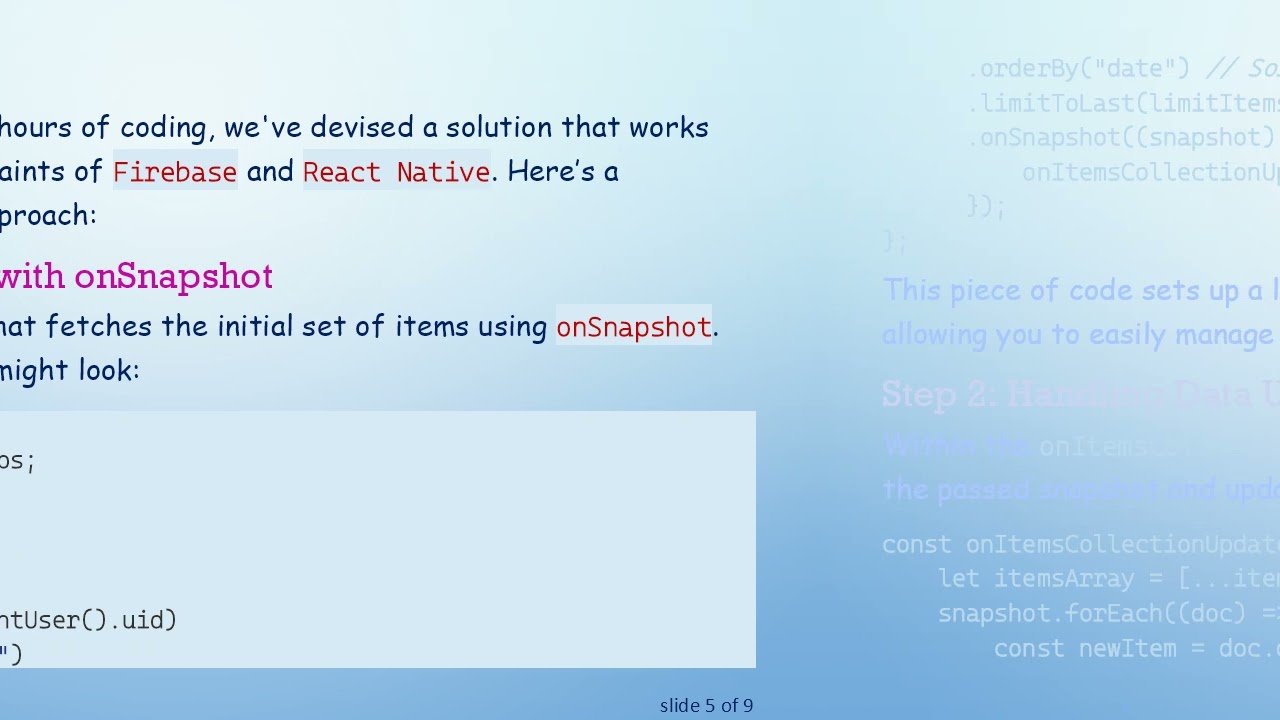 Mastering React Native with Firebase: Handling FlatList Pagination and onSnapshot Events