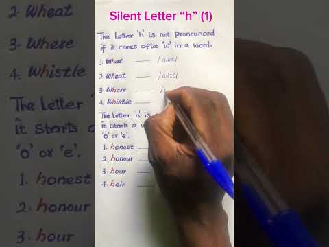 Silent Letter “h” (1)#silentletters#englishwords#improveyourpronunciation#onlinelearning#viralvideo