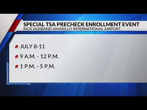 Rick Husband Amarillo International Airport hosts TSA PreCheck enrollment event in July