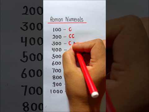 Roman numbers 100 to 1000 || Roman numerals 100 se 1000 tak || Math #shorts #shortvideo
