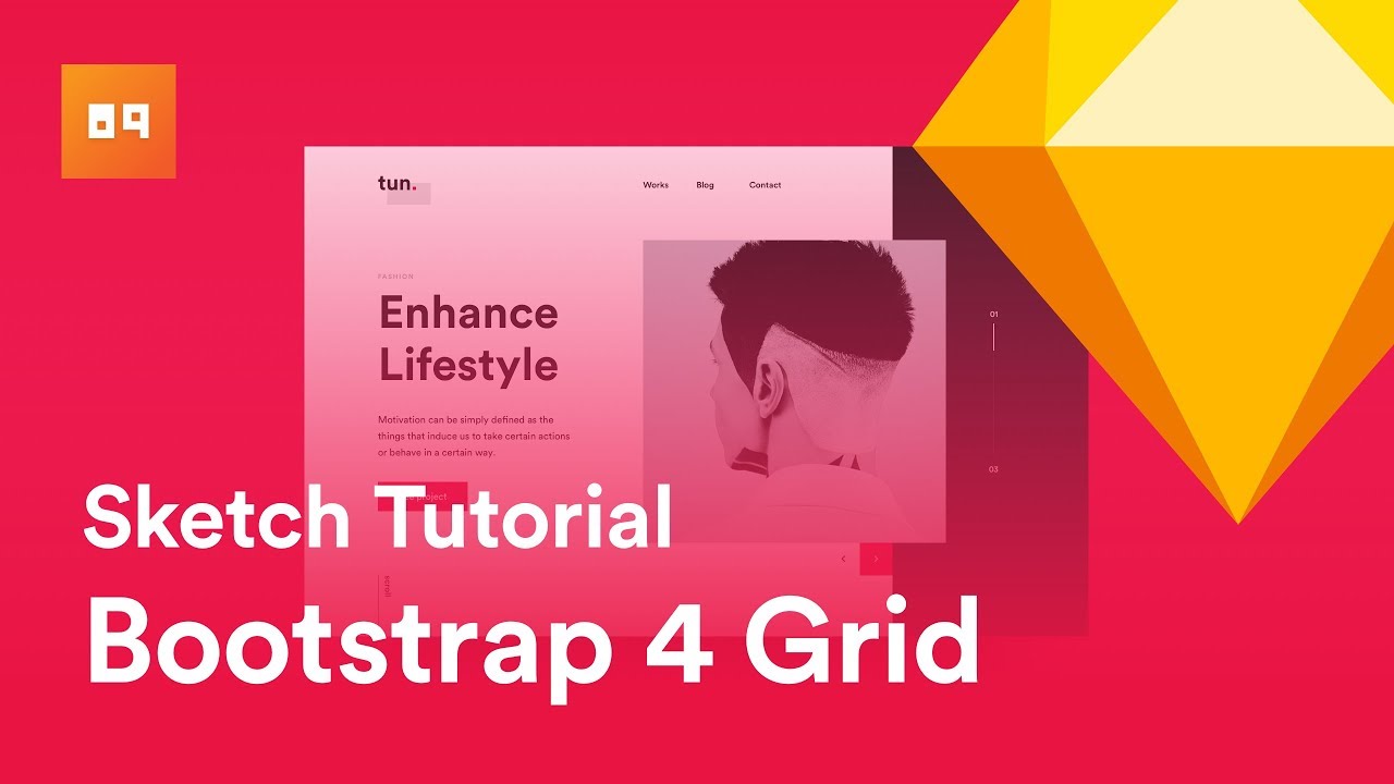 Sketch Tutorial - Design Website using Bootstrap 4 Grid