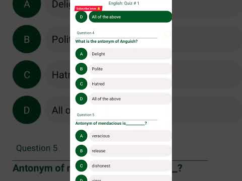 Antonym MCQs FPSC I NTS PPSC I SPSC #Pakmcqs # viralvideo
