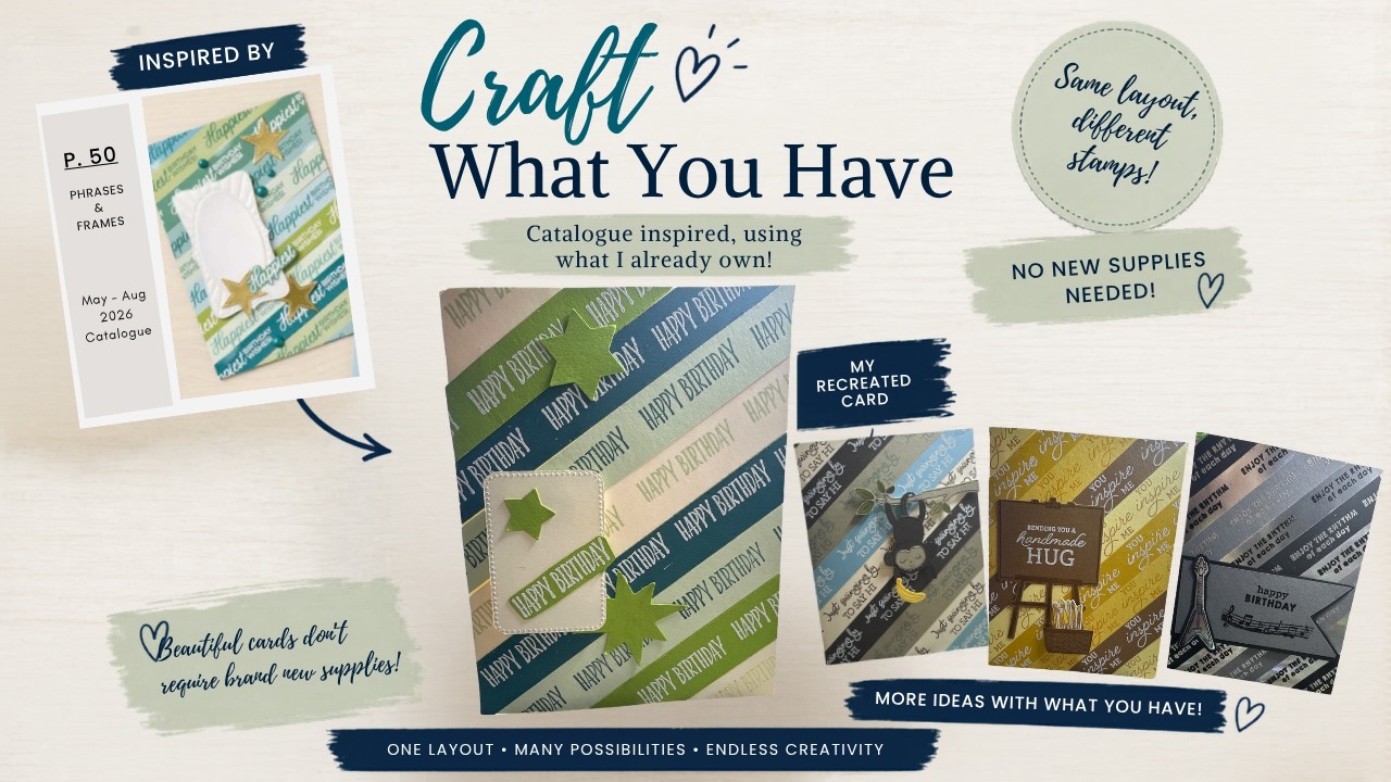 Craft What You Have | Recreate Catalogue Cards Using Supplies You Already Own
