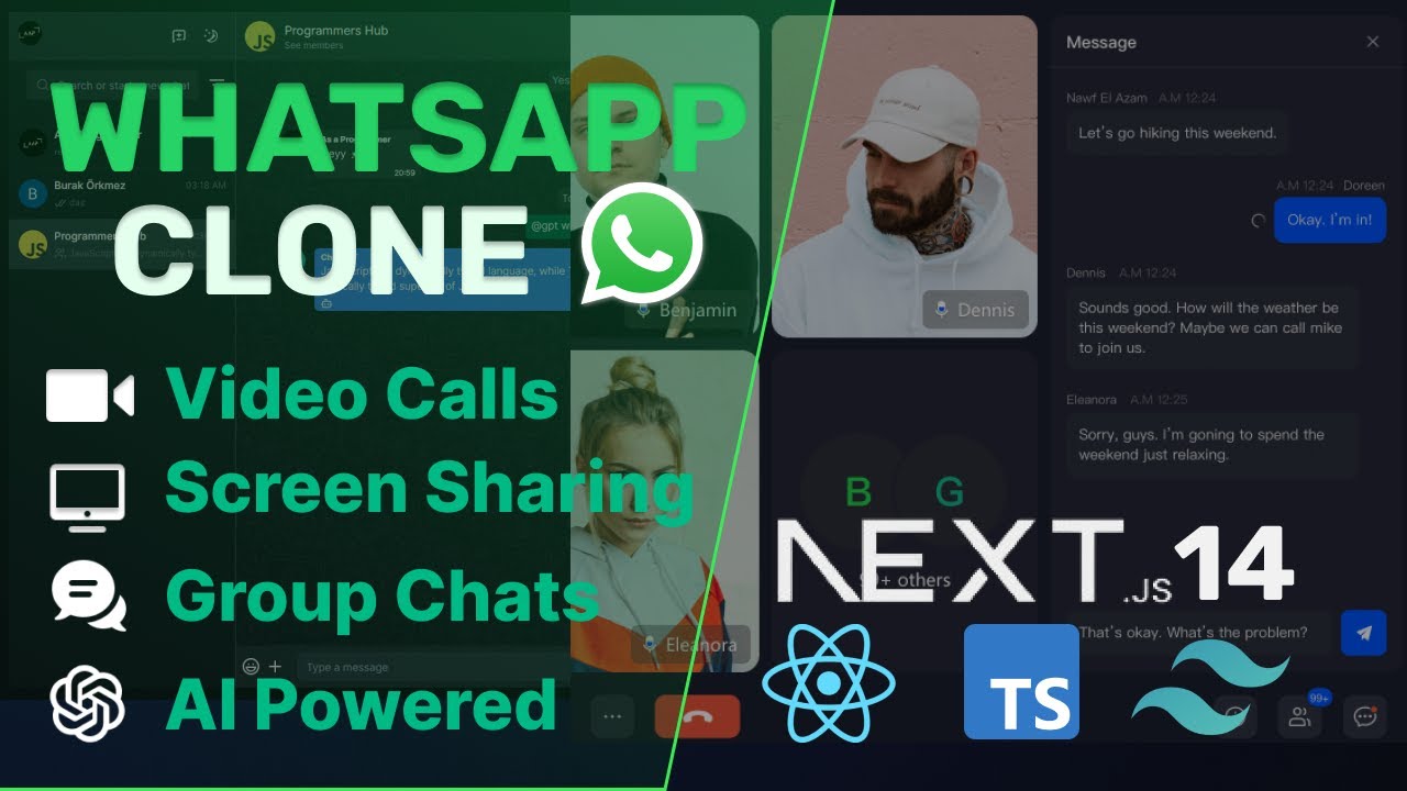 Build and Deploy a Full Stack WhatsApp Clone with AI | Video Calls, Screen Sharing | React.js ...