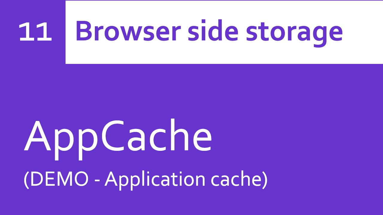 AppCache tutorials - events (DEMO)