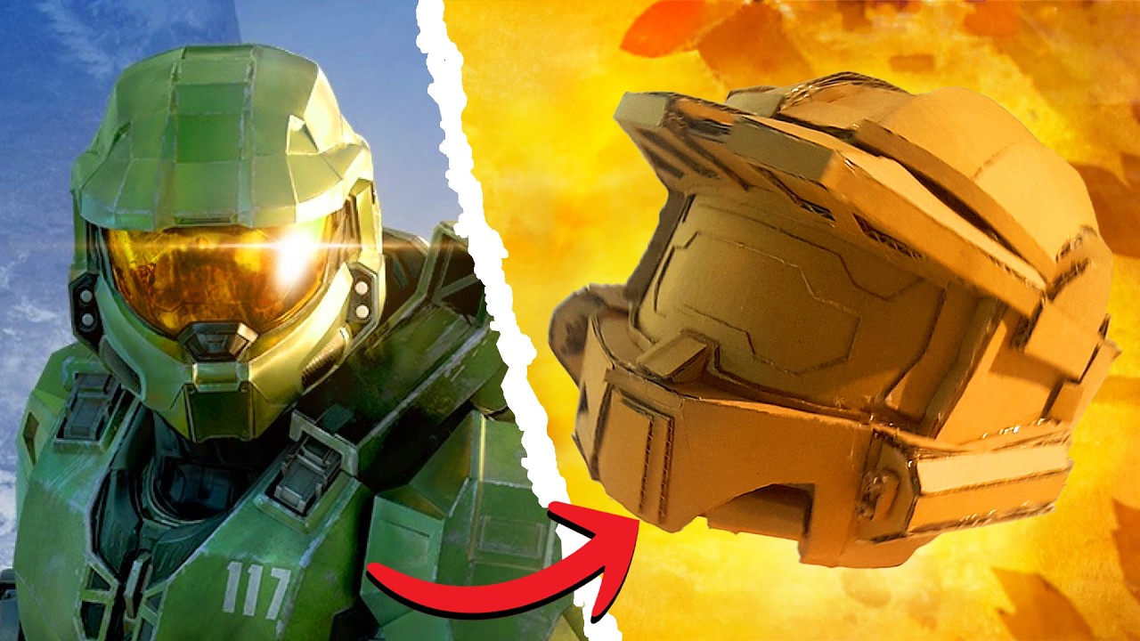 How to build MASTER CHIEF's HELMET out of Cardboard! 📦🪖