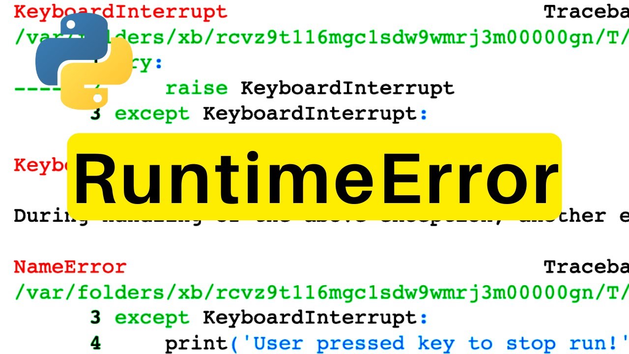RuntimeError | Python | Tutorial