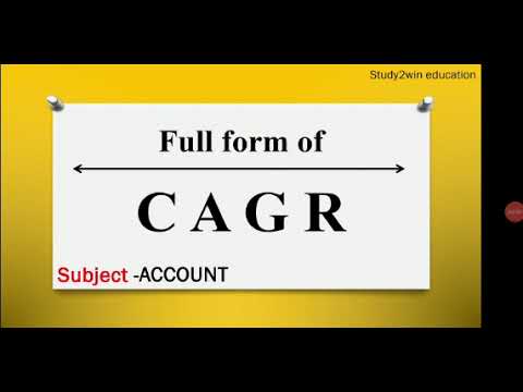 CAGR ka full form | Full form of CAGR in English  | Subject -  ACCOUNT