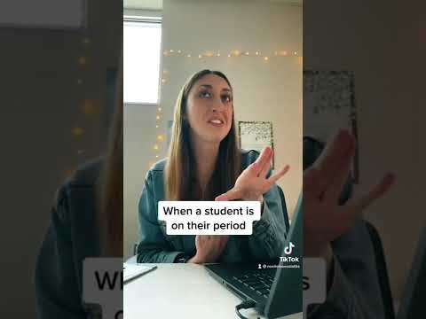 How to respond to a student getting their period