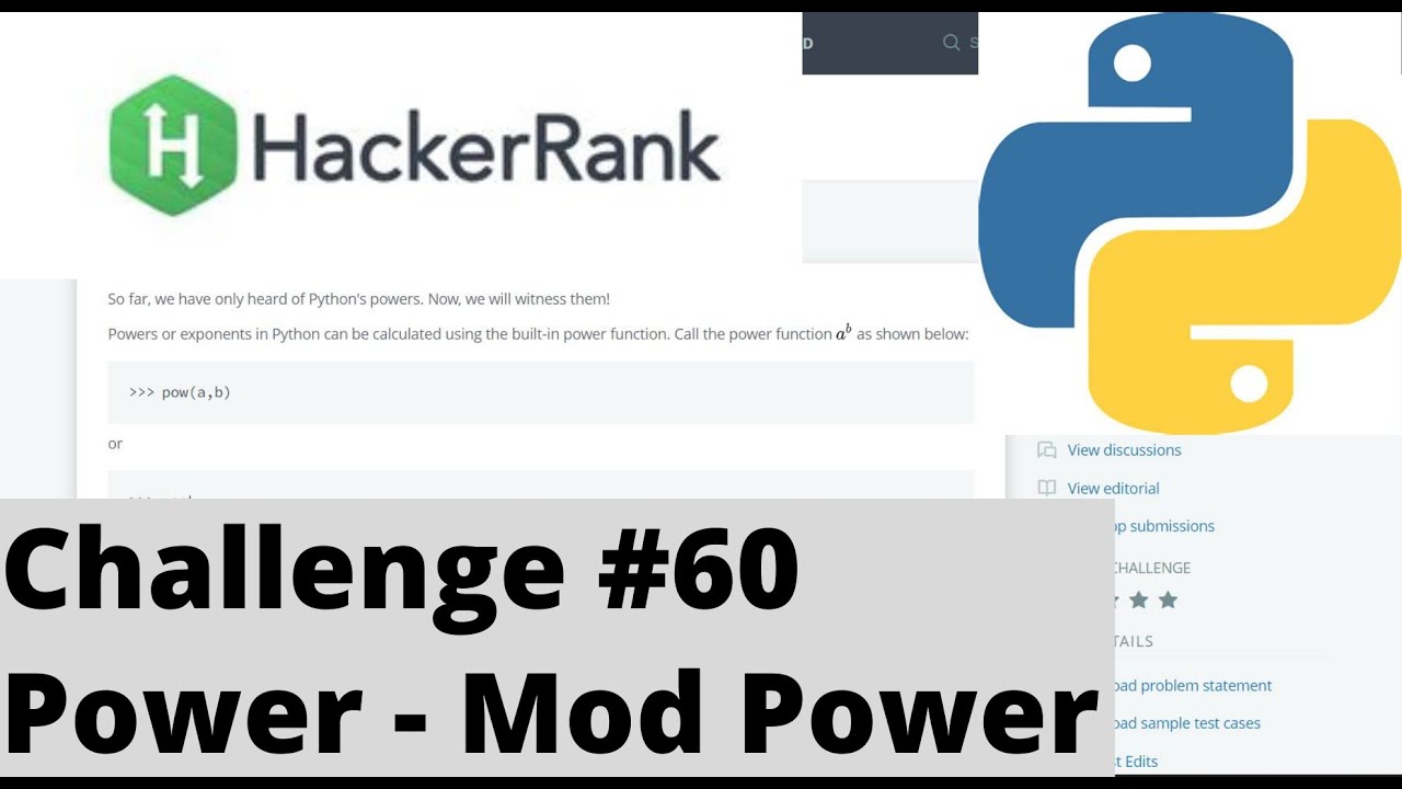 Hackerrank Python | Challenge #60 | Power - Mod Power