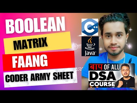 Boolean Matrix | Set Matrix to 1 | Coder Army Sheet | Code Circle | Boolean Matrix |